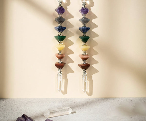 7 Chakra Pyramid Sticks – Blessings Crystal